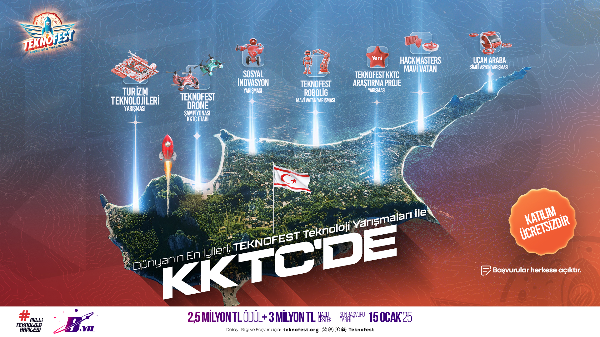 KSÜ - TEKNOFEST KKTC 2025 Teknoloji Yarışmaları Başvuruları Başladı!